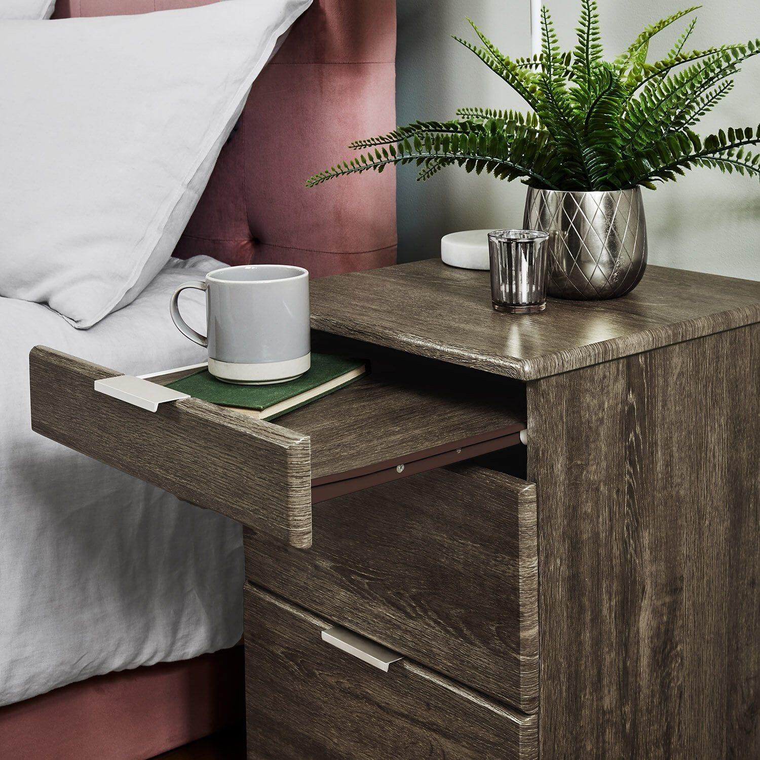 Outlet – Ayla bedside table - dark oak – Laura James