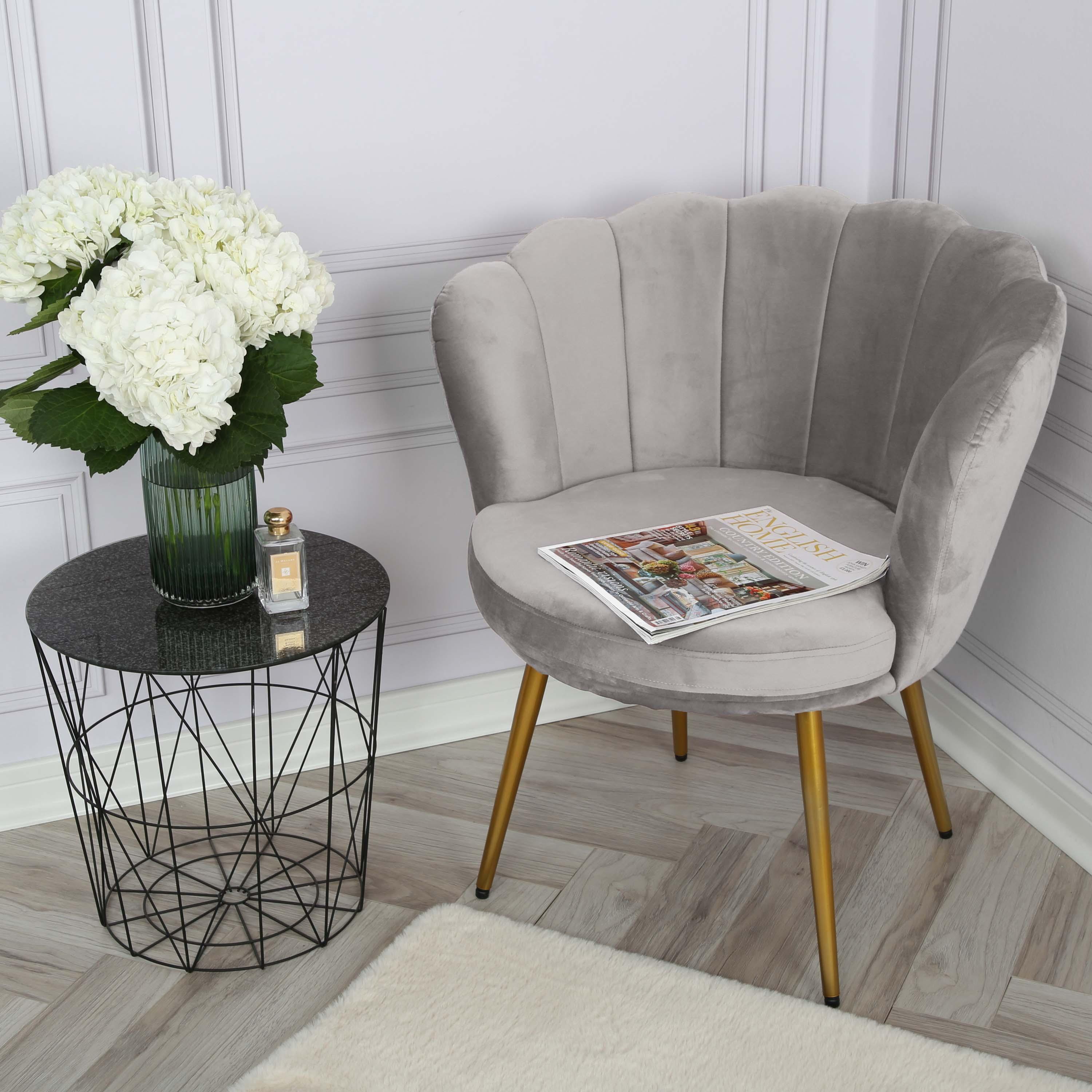 Scallop chair grey store