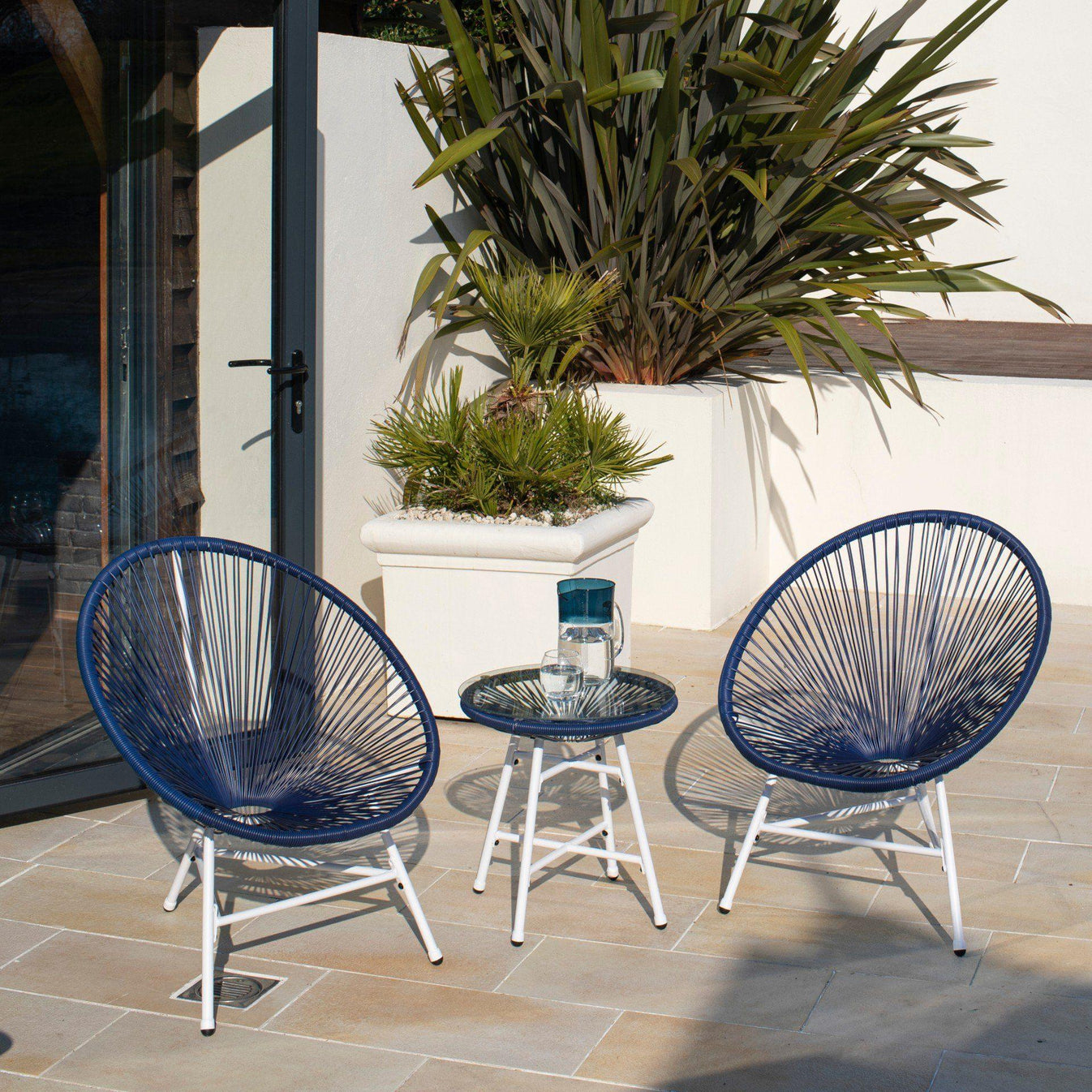 Outlet - Hebe String Bistro Set - Navy Blue – Laura James