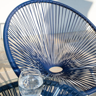 Outlet - Hebe String Bistro Set - Navy Blue – Laura James