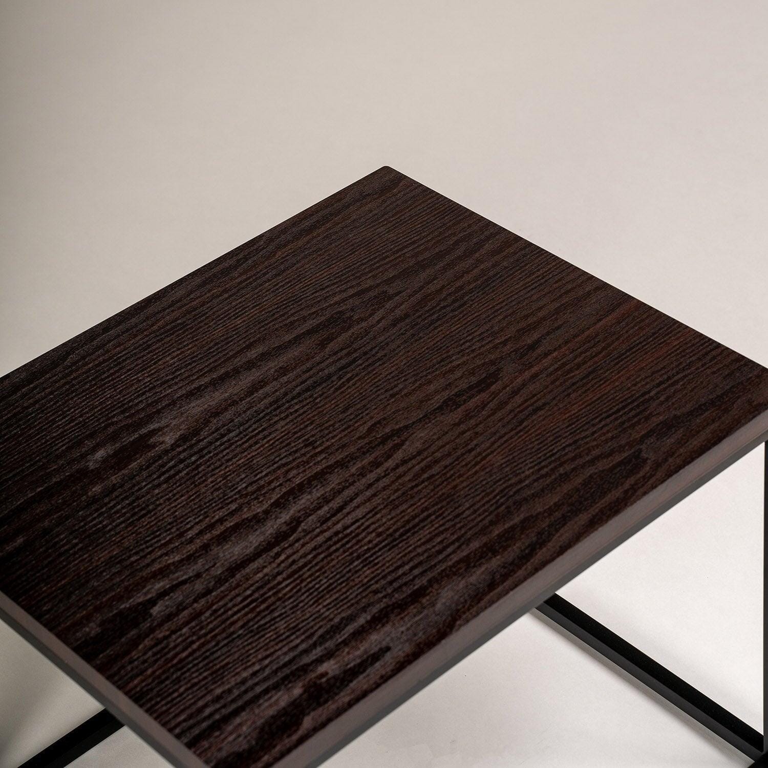 OUTLET - Jay Walnut Side Table - Black Frame – Laura James
