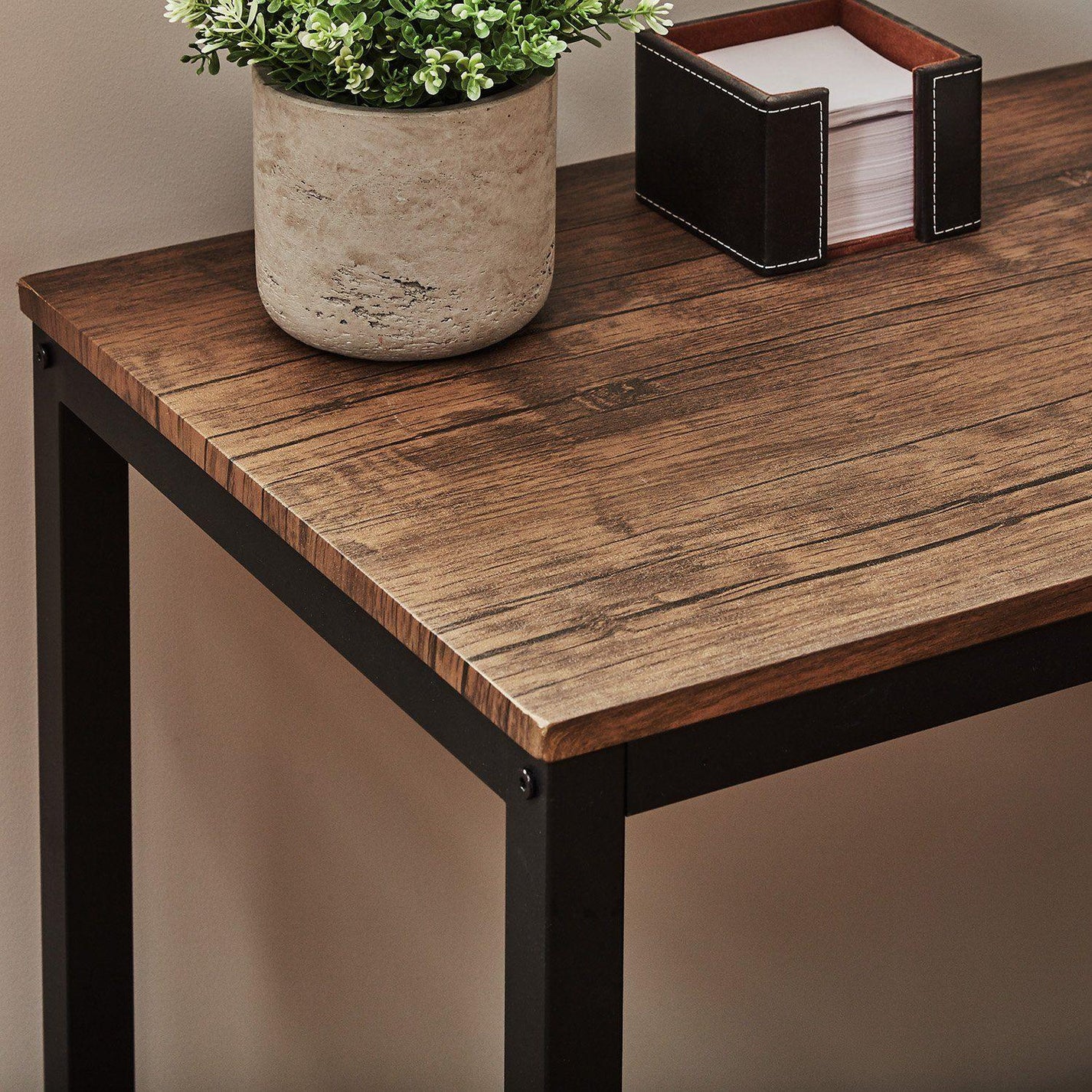 Sheffield 3 Seater Industrial Dining Bench - Black Legs – Laura James