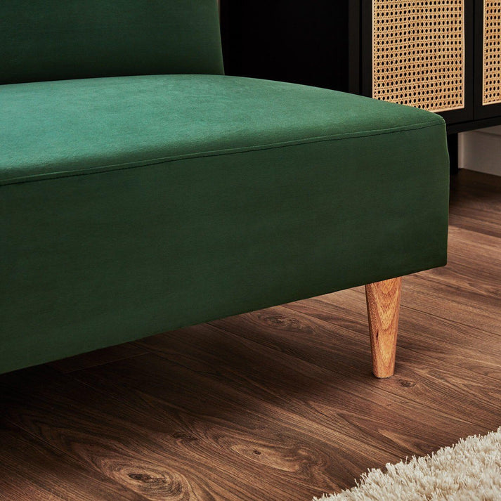 Outlet - Tamsin click clack sofa bed - green velvet – Laura James