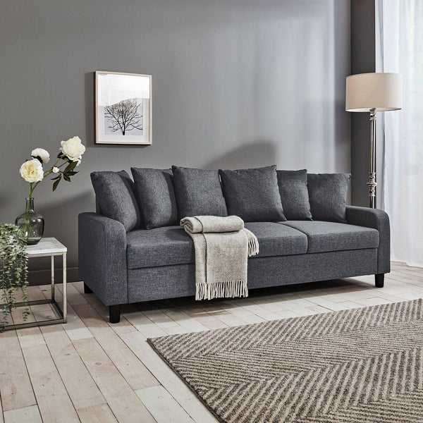 Outlet – Tracy 3 seater sofa - grey linen – Laura James