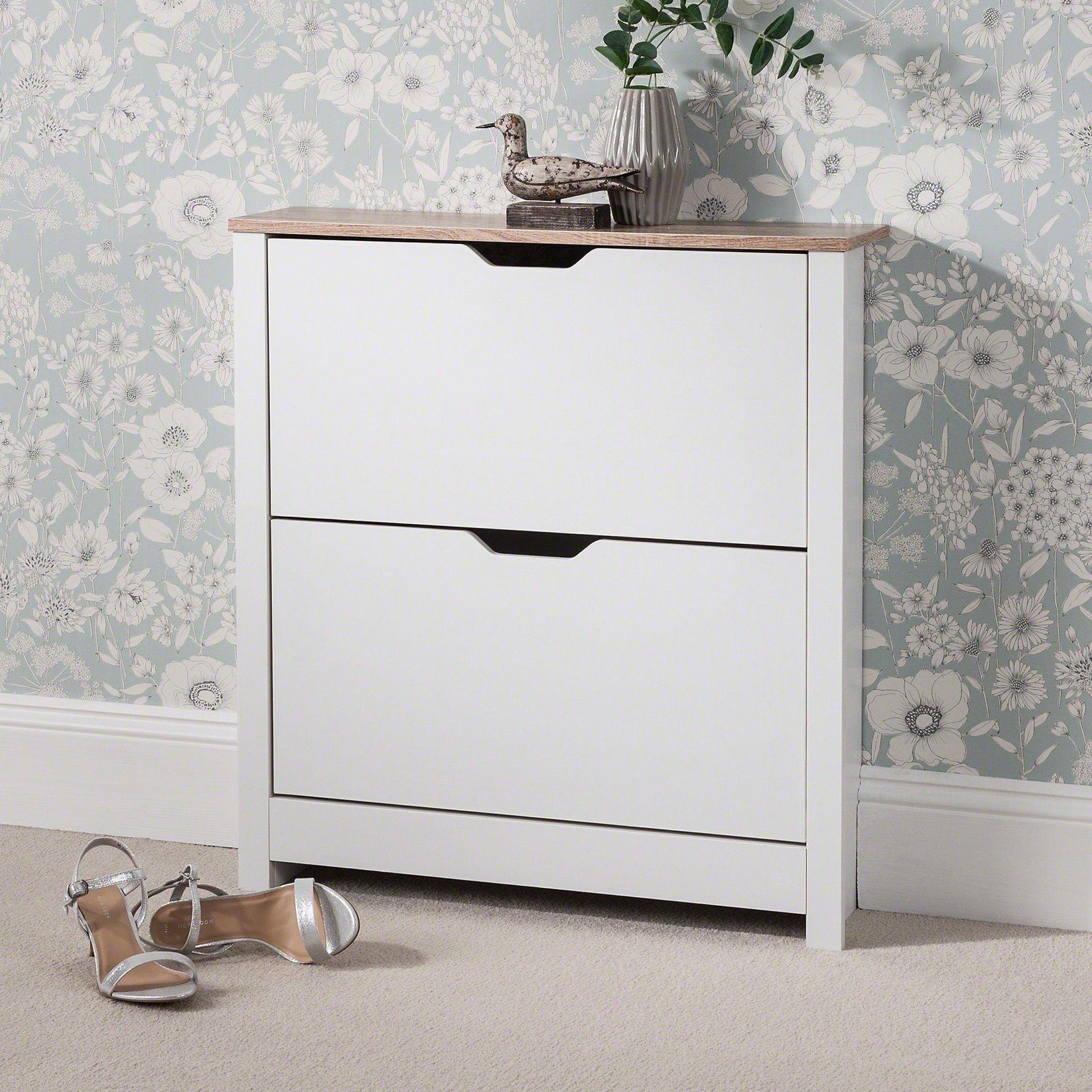 Outlet - Windsor Shoe Cabinet - 2 Door - White – Laura James