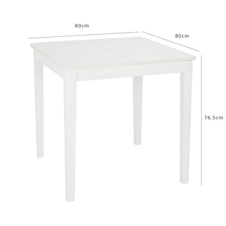 Paul extendable dining table with 4 chairs - small - white – Laura James
