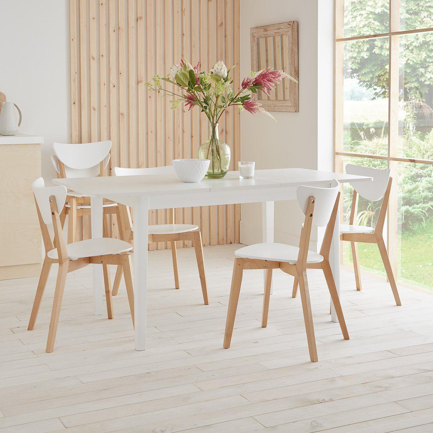 White Dining Tables Woods Toscana White Motion Dining Table With