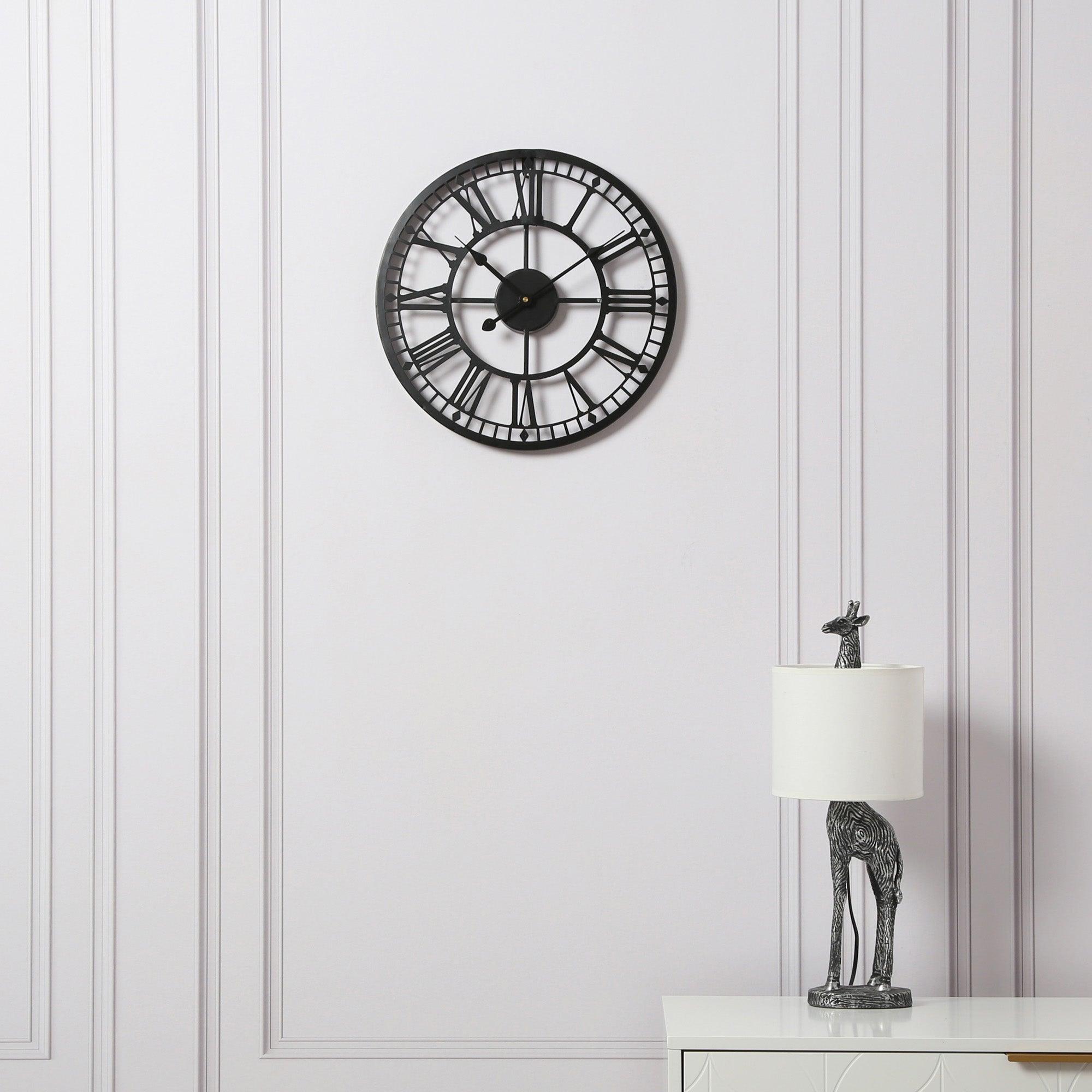 Riseley Small Skeleton Wall Clock - Black – Laura James
