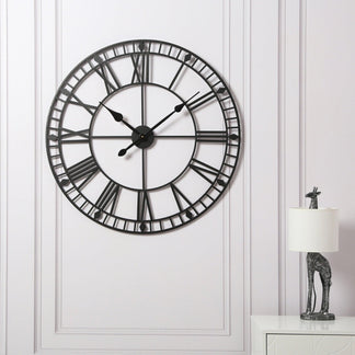Riseley Skeleton Wall Clock - Black – Laura James