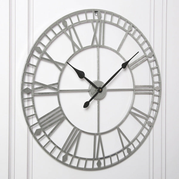 Riseley Skeleton Wall Clock - Silver – Laura James