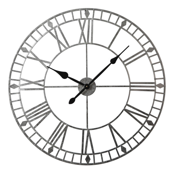 Riseley Skeleton Wall Clock - Silver – Laura James