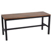 Sheffield 3 Seater Industrial Dining Bench - Black Legs – Laura James