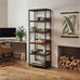 Sheffield industrial bookcase - wood effect & metal frame – Laura James