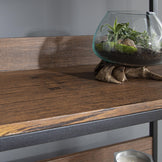 Sheffield industrial bookcase - wood effect & metal frame – Laura James