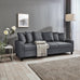 Tracy 3 Seater Sofa - Grey Linen with Black Legs – Laura James