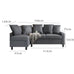 Tracy Corner Sofa - Grey Linen – Laura James