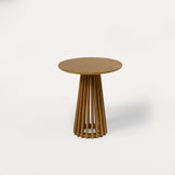 Willow Slatted Wood Side Table - Natural - Laura James