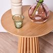 Willow Slatted Wood Side Table - Natural - Laura James