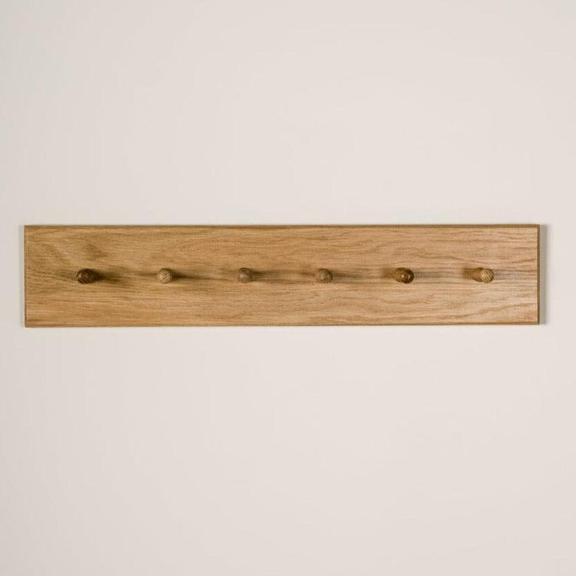 Willow Wooden Coat Hook in Oak - Set of 6 Hooks - Laura James